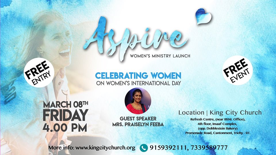 Aspire - Celebrating Women, Find details of Aspire - Celebrating Women Events in Trichy, Venue ...
